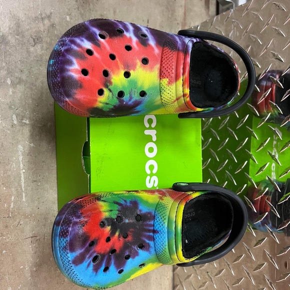 CROCS | Shoes | Crocs Classic Clogs In Multi Tie Dye M6w8 | Poshmark
